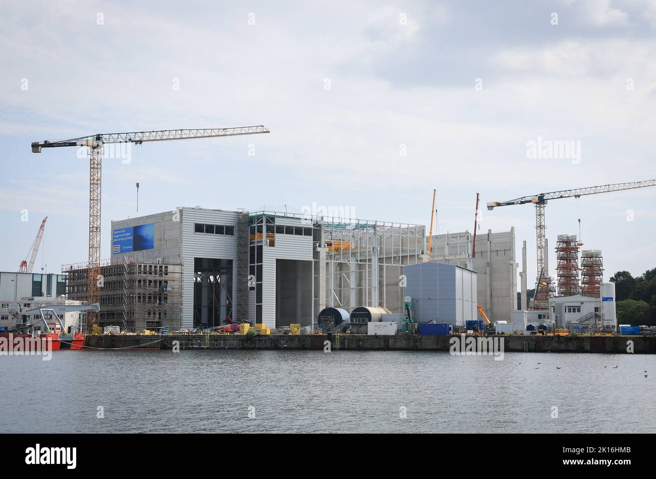 Kiel, Germany. 15th Aug, 2022. The construction site of the new ...