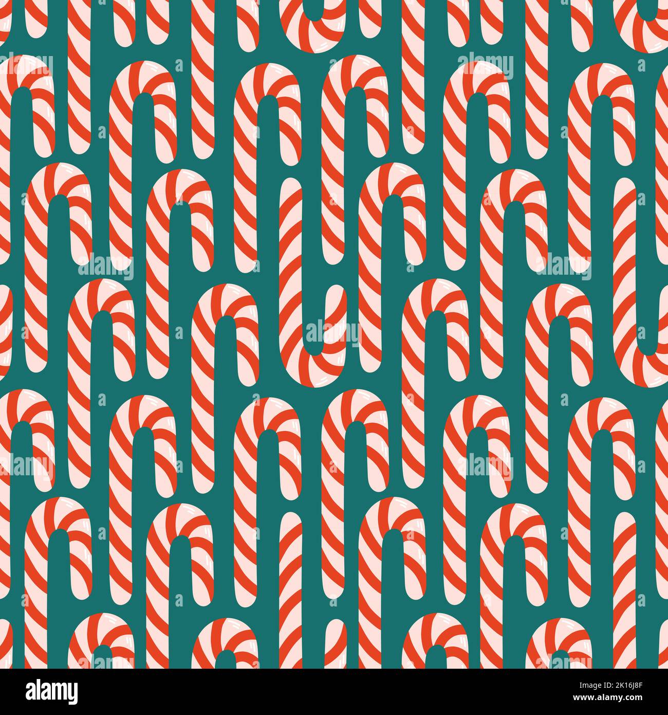 Christmas cane seamless pattern simple flat vector Stock Vector Image ...