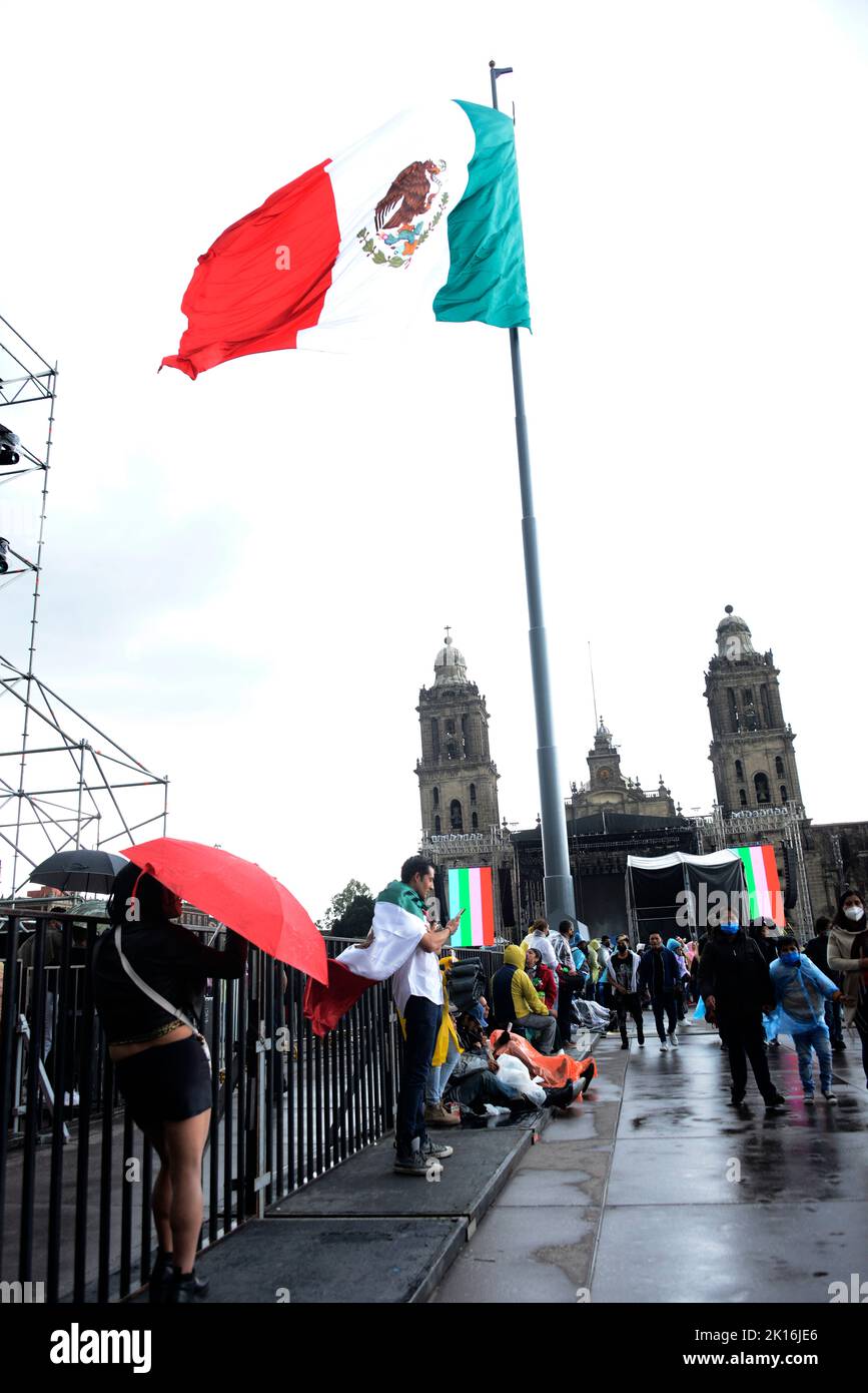 Mexico City, Mexico. 15th Sep, 2022. A person with the Mexican flag ...