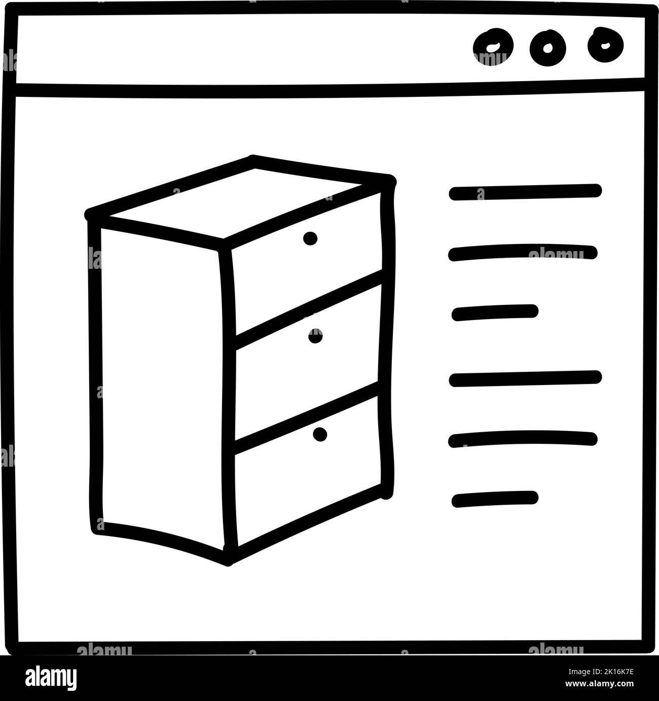 Woodworking design app icon. Hand drawn vector illustration. Editable ...