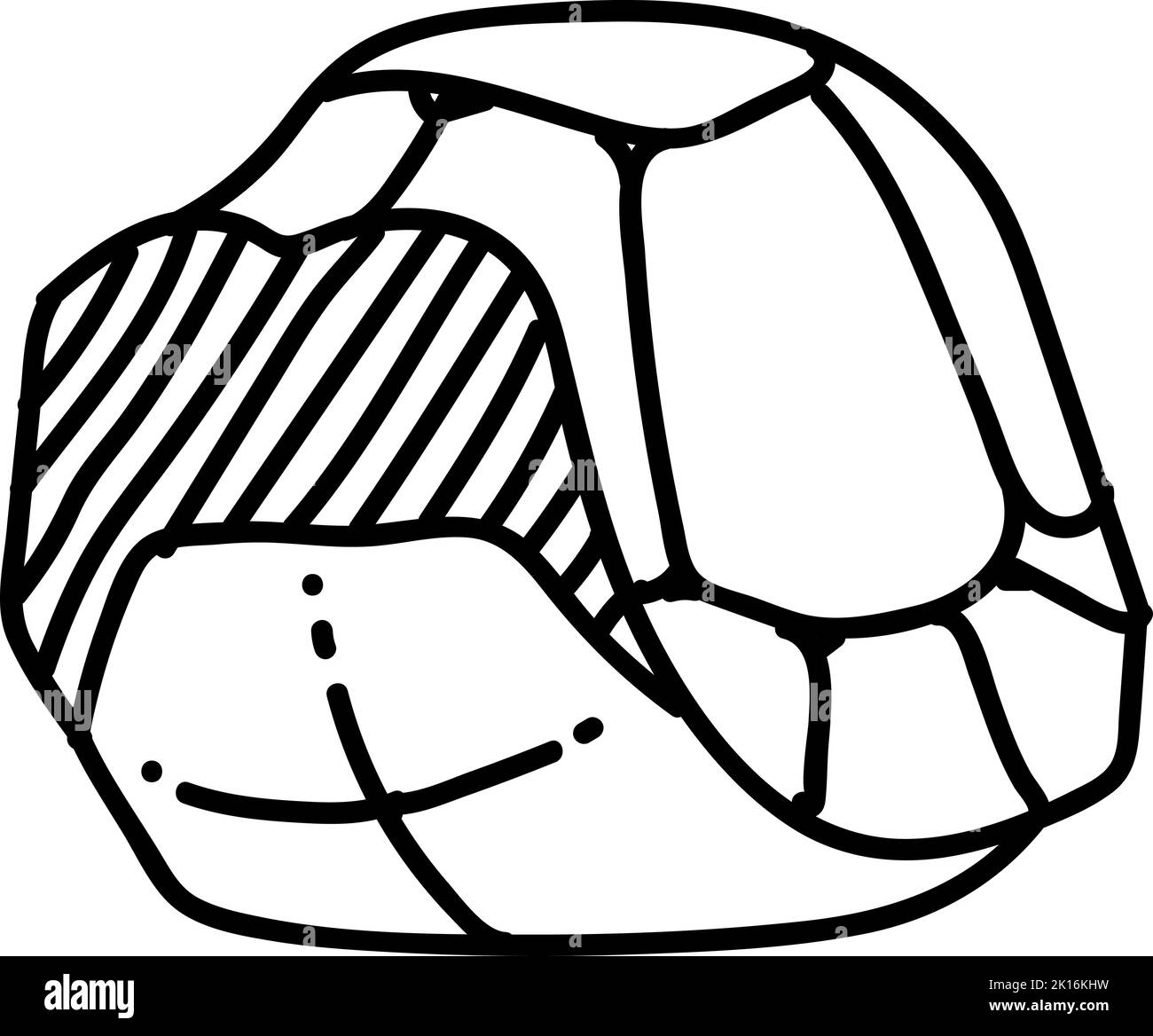 Tortoise shell icon. Hand drawn vector illustration. Editable line ...