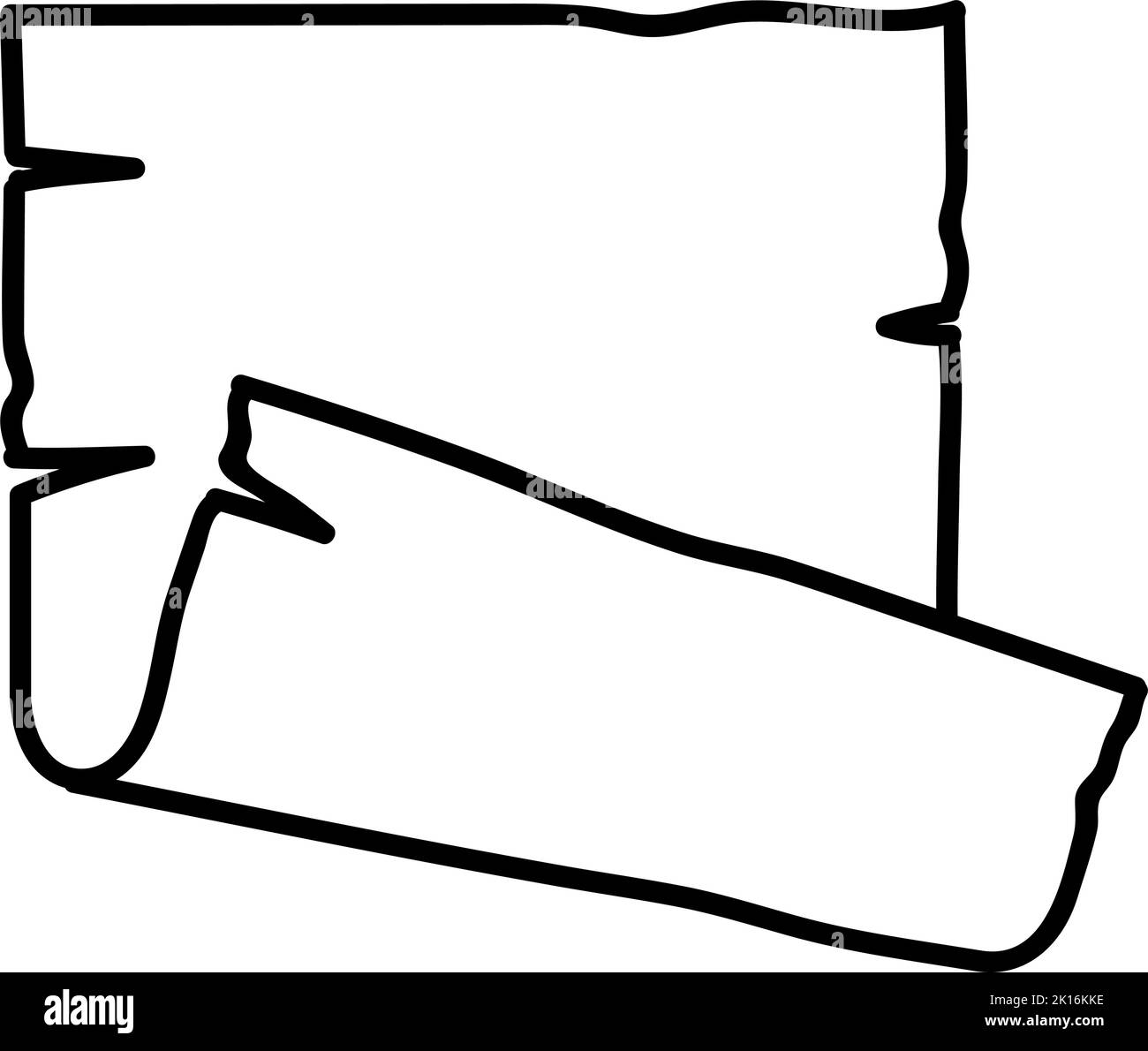 Vintage parchment icon. Hand drawn vector illustration. Editable line ...