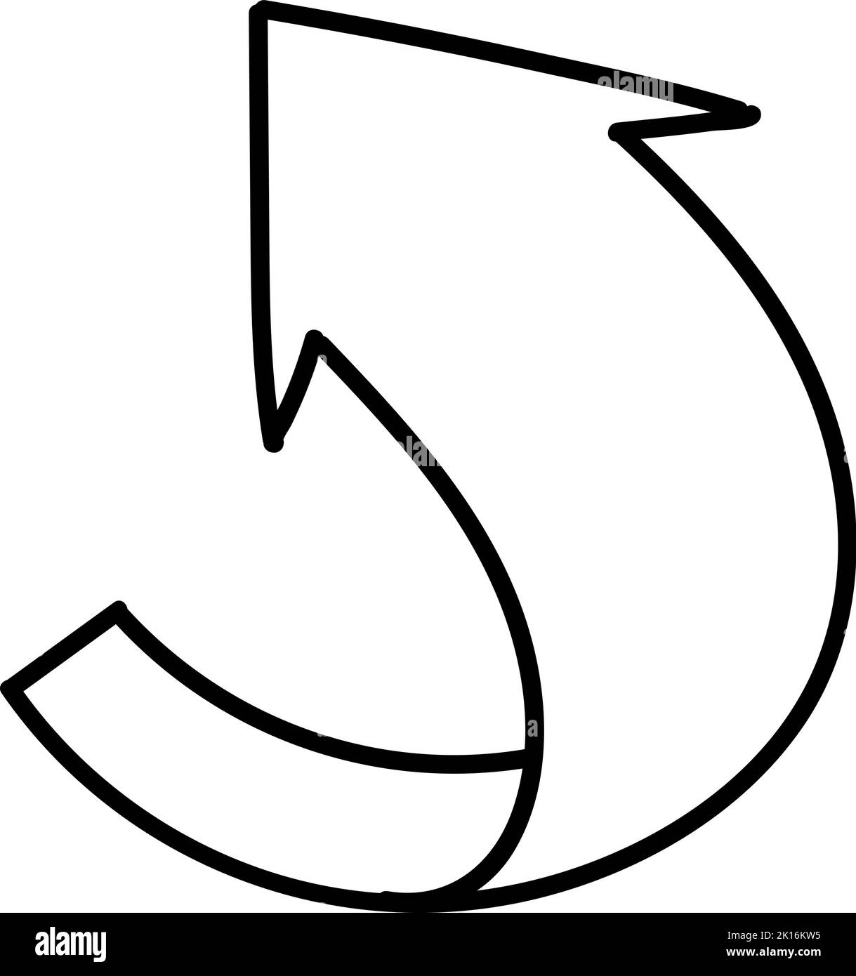 Arrow icon. Hand drawn vector illustration. Editable line stroke Stock ...