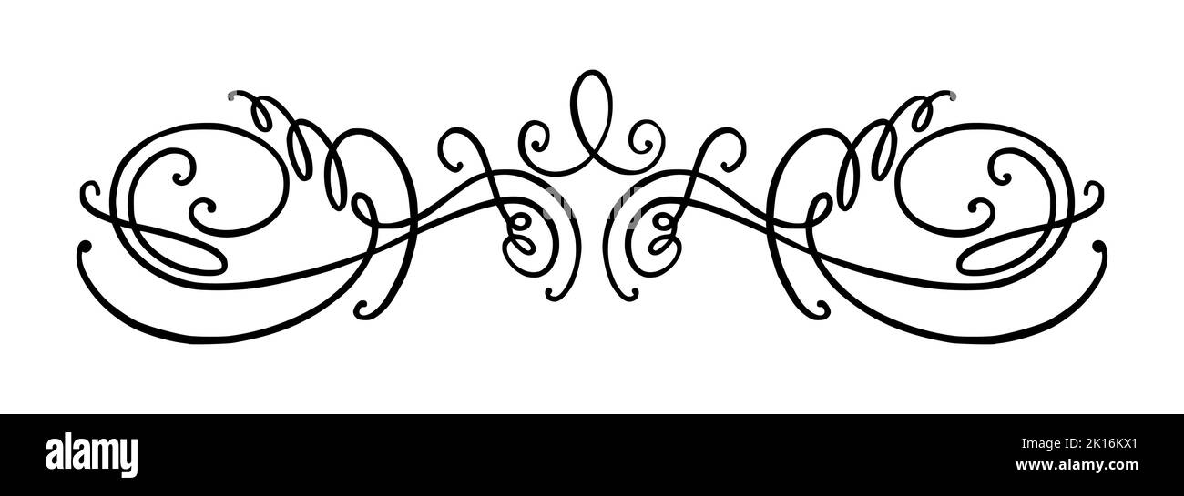 Flourish ornament as monogram or divider for wedding invitations and ...