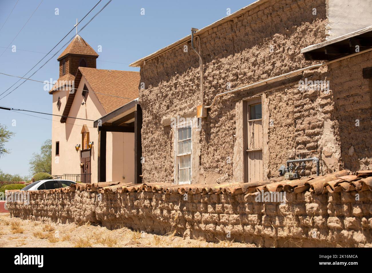 Daytime view of the historic downtown area of Tubac, Arizona, USA Stock ...
