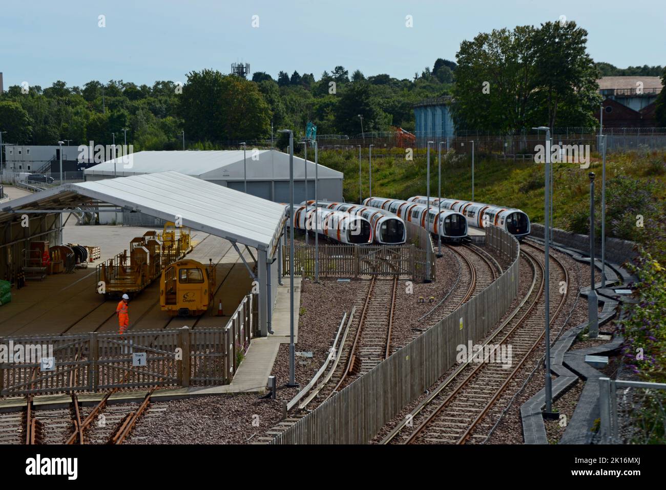 New Glasgow subway trains awaiting testing in Broomloan depot, Govan ...