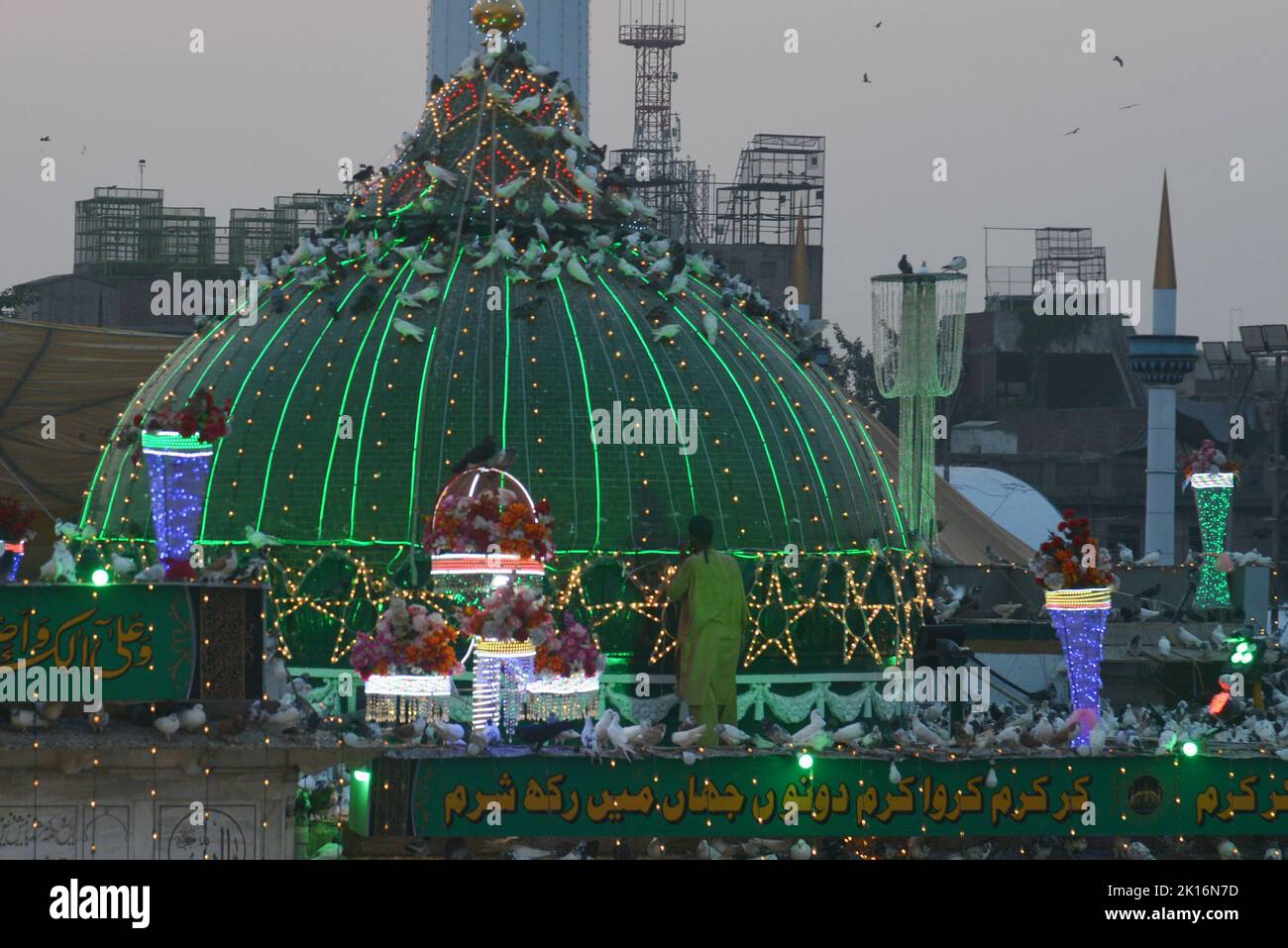 Lahore, Punjab, Pakistan. 15th Sep, 2022. Pakistani Muslim devotees ...