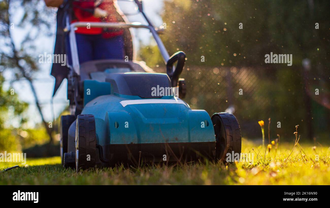 Modern grass cutter hi-res stock photography and images - Alamy