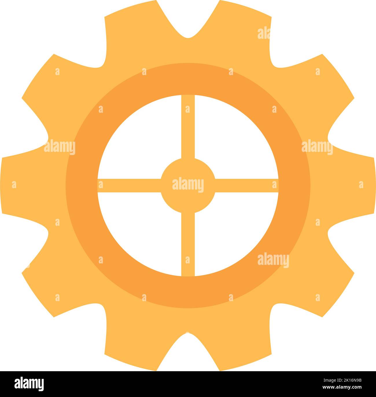 golden gear cog setting machine icon Stock Vector Image & Art - Alamy