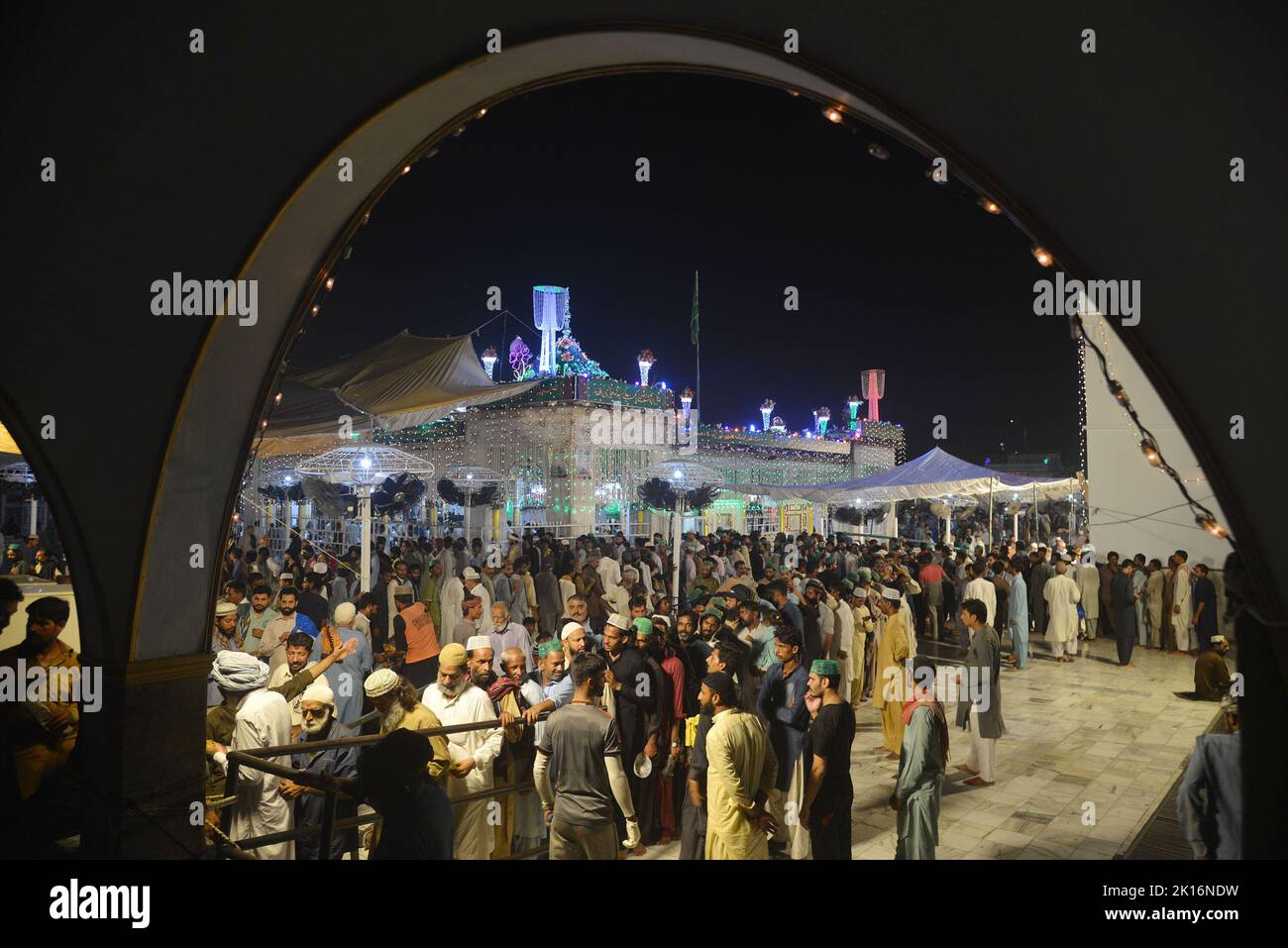 Lahore, Punjab, Pakistan. 15th Sep, 2022. Pakistani Muslim devotees ...