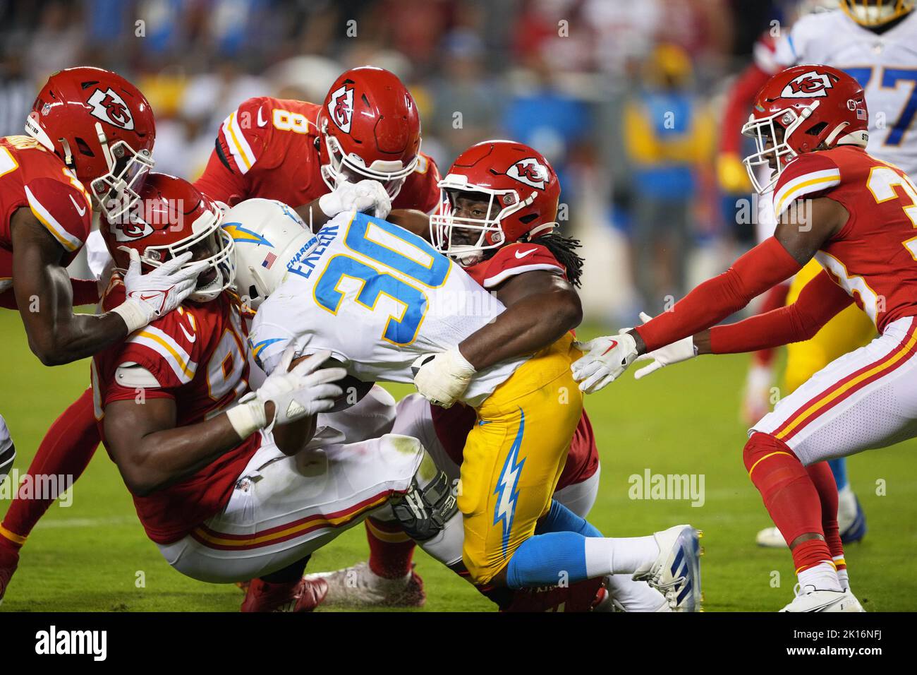 Kansas, USA. 15th Sep, 2022. SEP 15, 2022: Los Angeles Chargers running ...