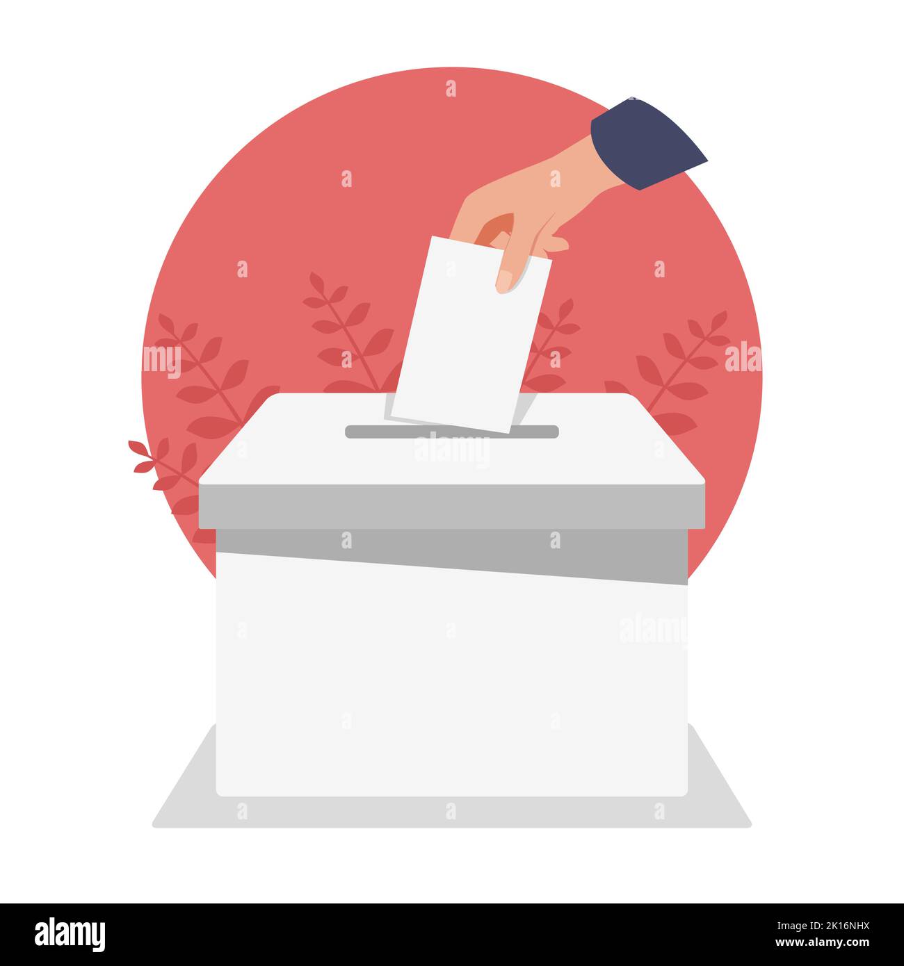 Hand Putting Vote Paper on Election Box in Japan Illustration Stock ...