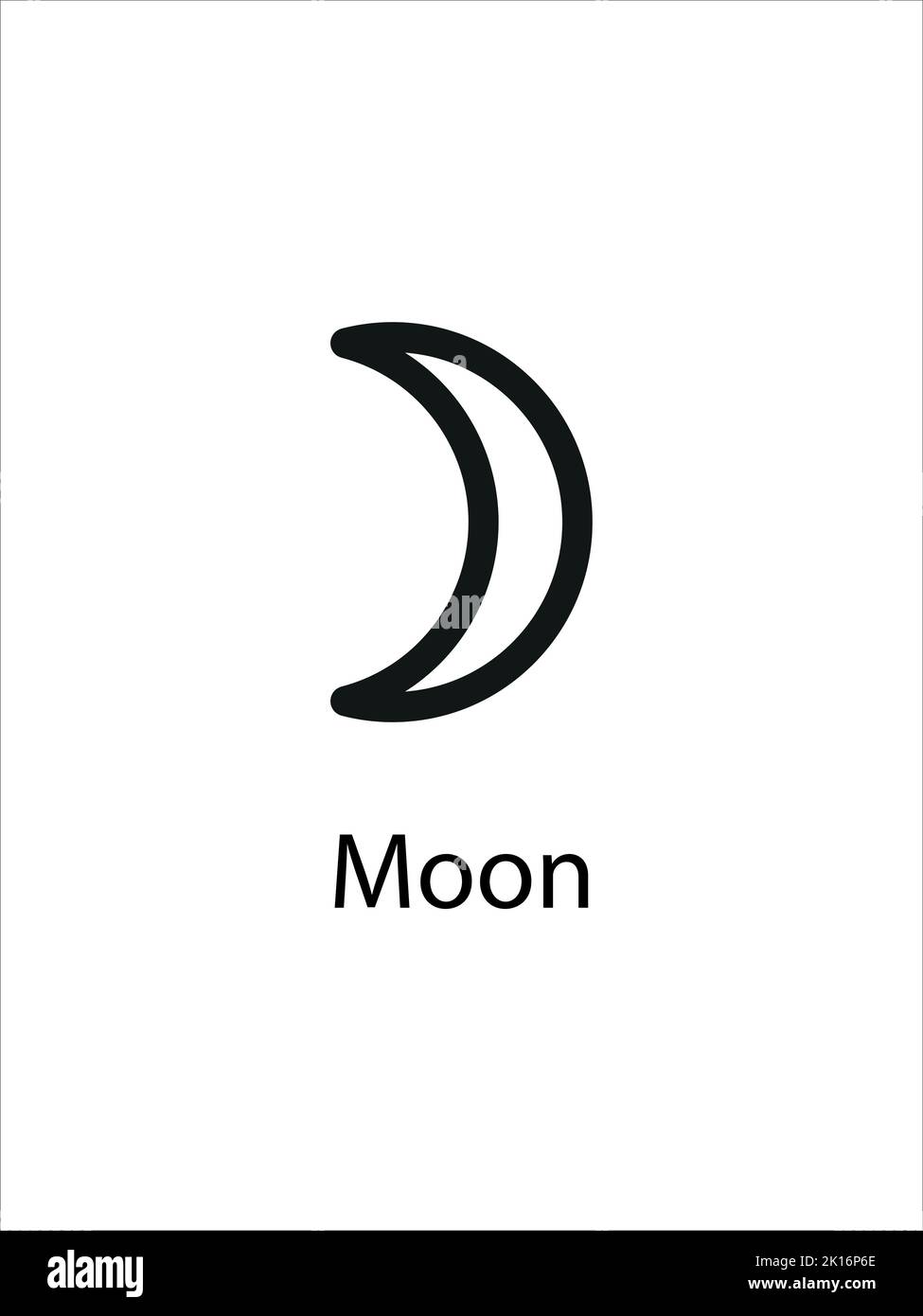 Moon Symbol of Planets. Solar system for astrology, astronomy. Vector ...