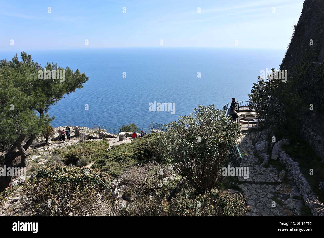 Anacapri - Scorcio panoramico dalla terrazza di Monte Solaro Stock ...