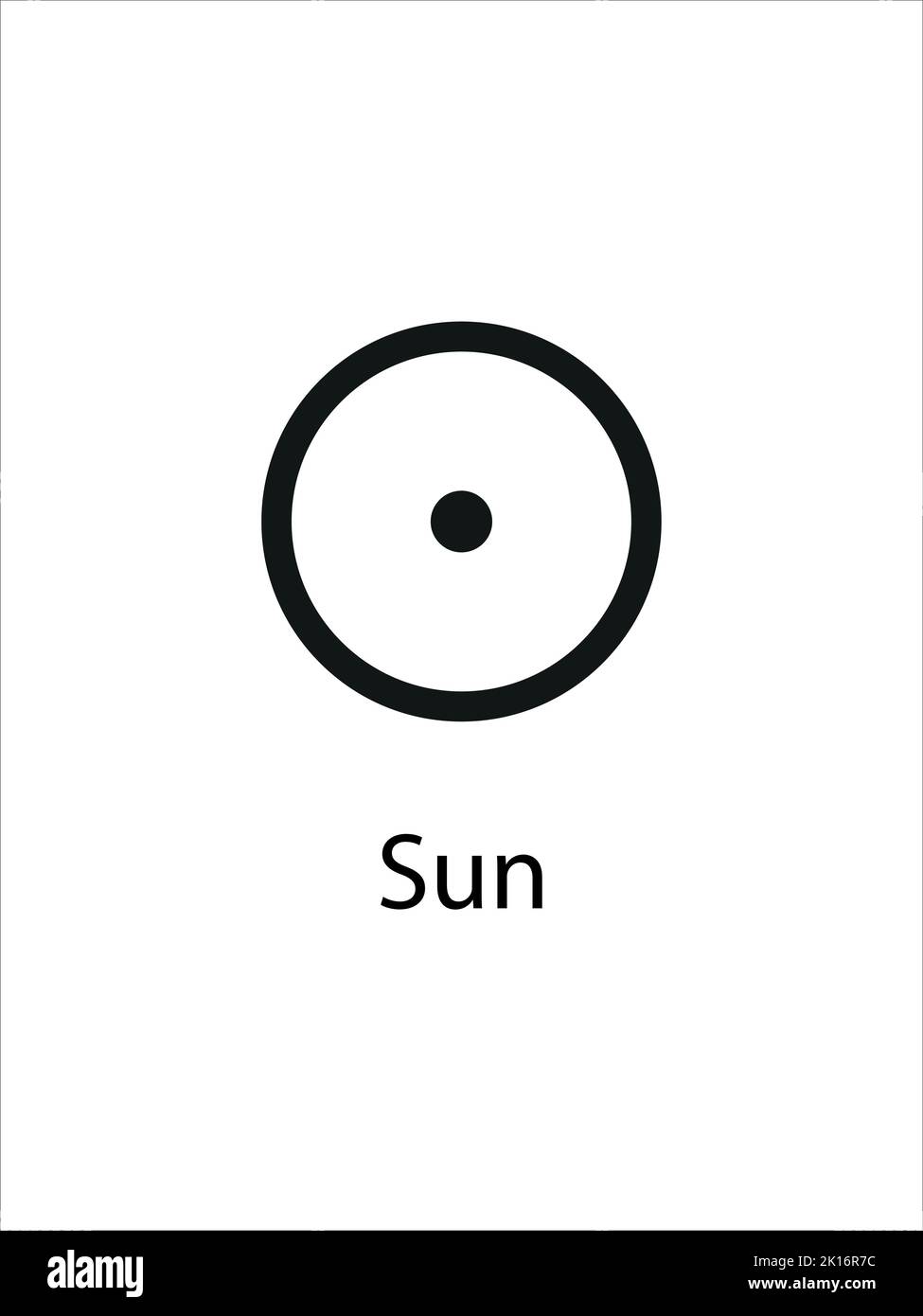Sun Symbol of Planets. Solar system for astrology, astronomy. Vector ...