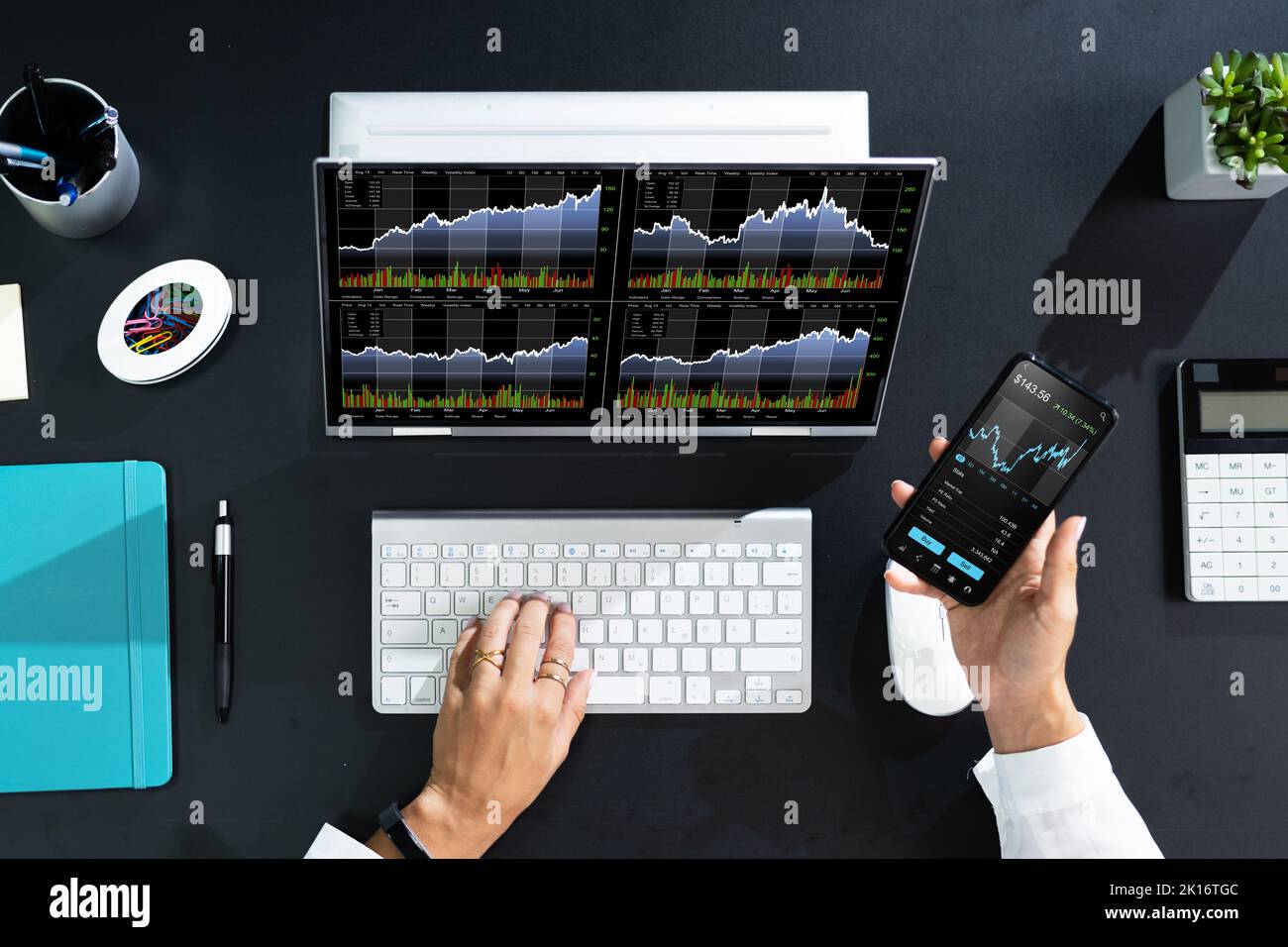 Stock Broker Exchange Trading App On Laptop Stock Photo - Alamy