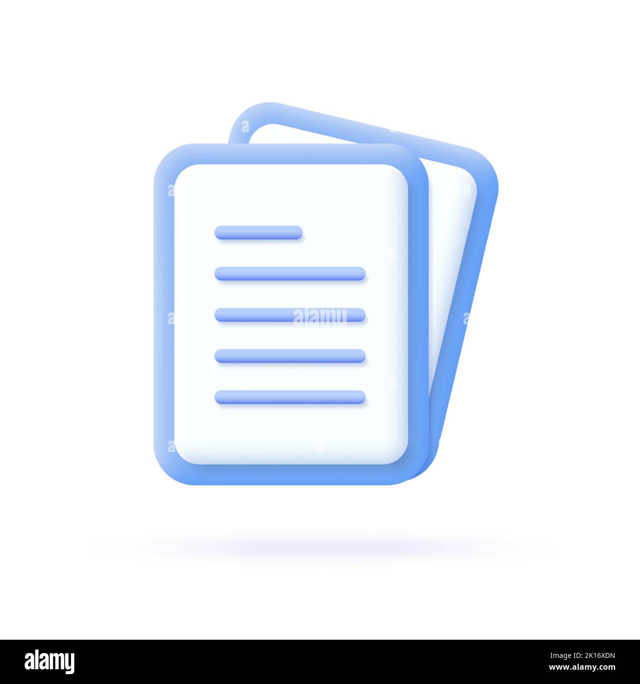3d documents icon. Symbol of form, survey, file. Vector illustration ...