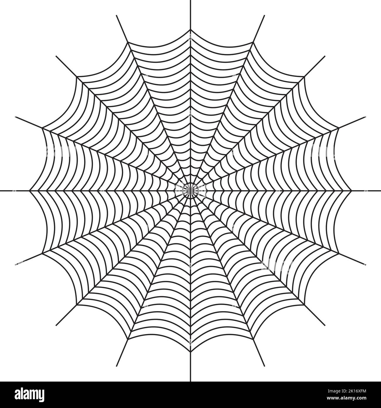 Spider cobweb. Halloween design element. Flat vector Stock Vector Image ...