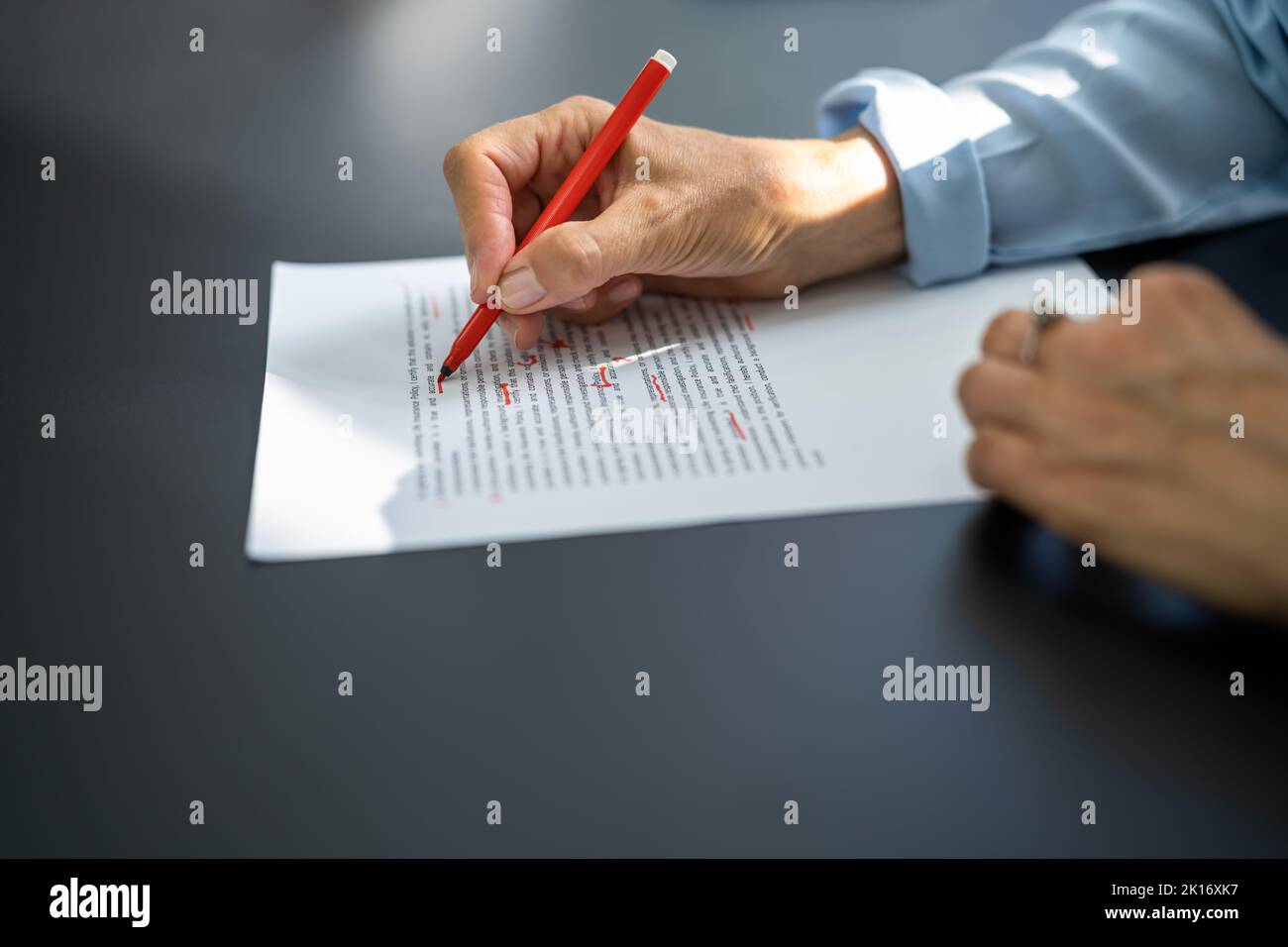 Book Script Or Text Grammar Edit And Spelling Correction Stock Photo ...