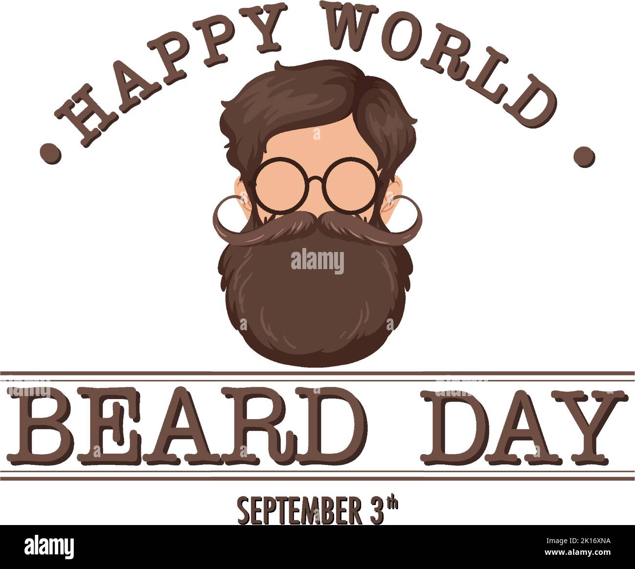 World Beard Day September 3 Banner illustration Stock Vector Image ...