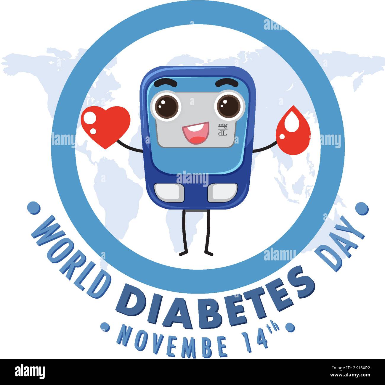 World Diabetes Day Logo Design illustration Stock Vector Image & Art ...