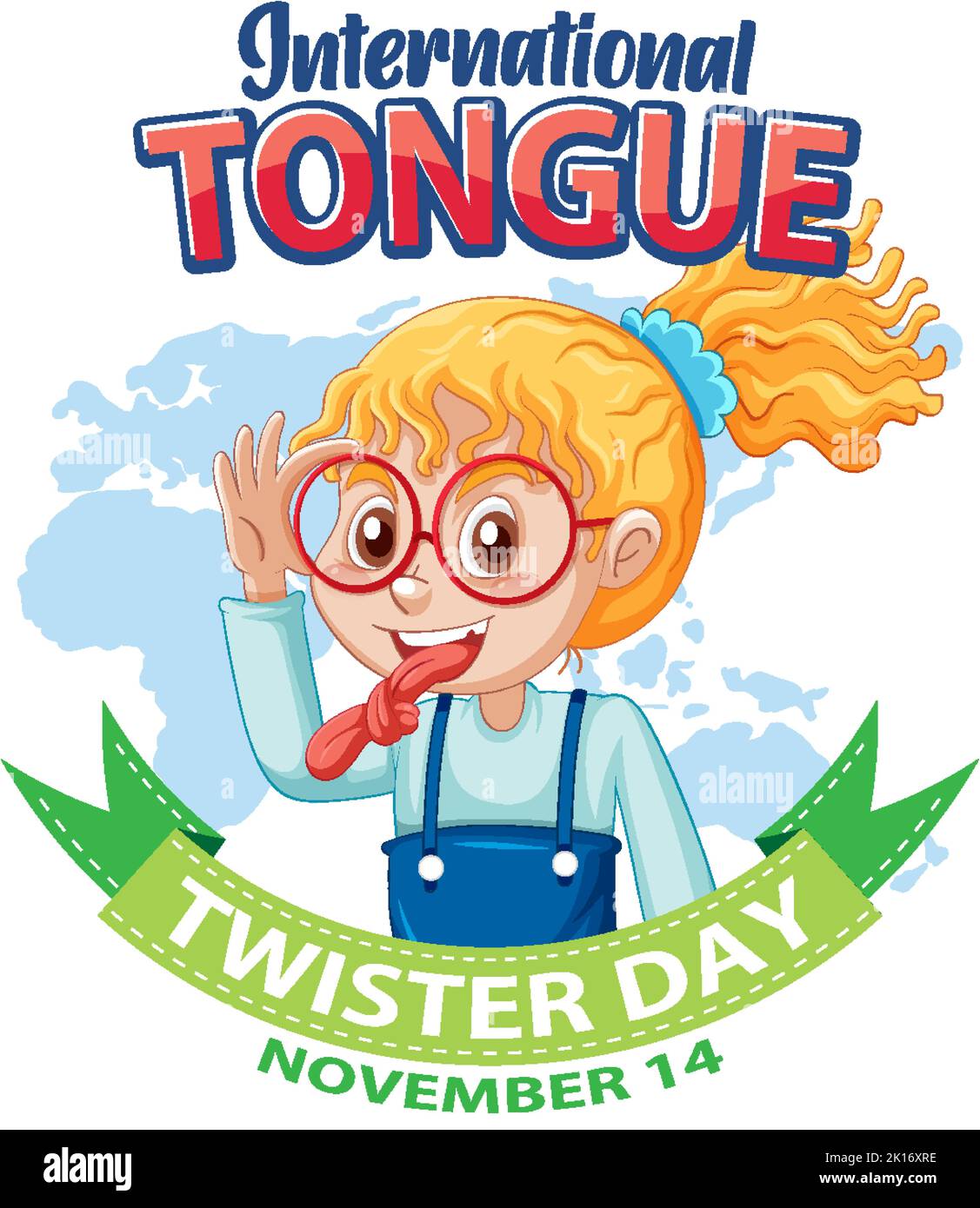 International Tongue Twister Day Banner Design illustration Stock ...