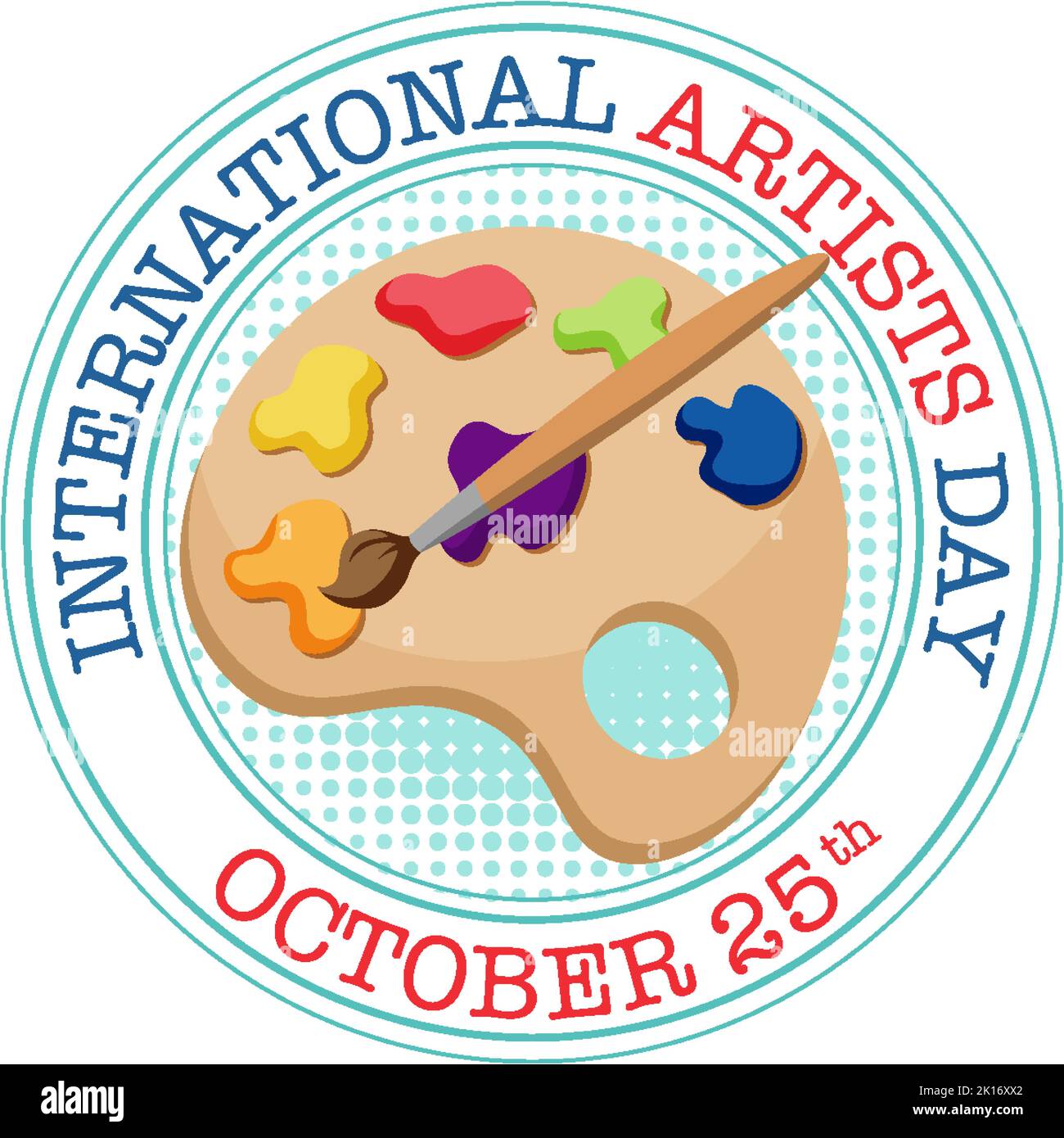 International Artists Day Poster Design illustration Stock Vector Image ...