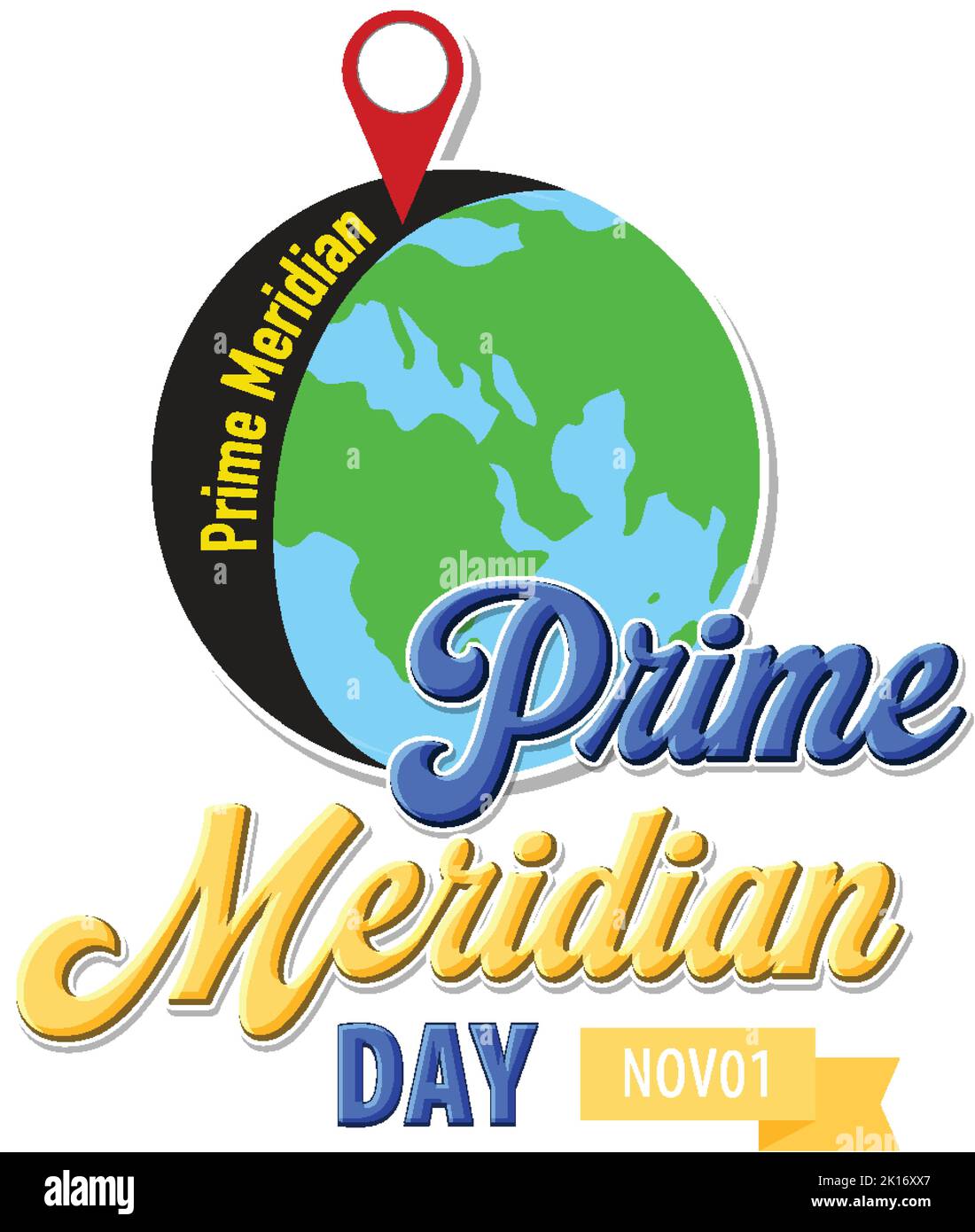 Prime Meridian Day Logo Concept illustration Stock Vector Image & Art ...