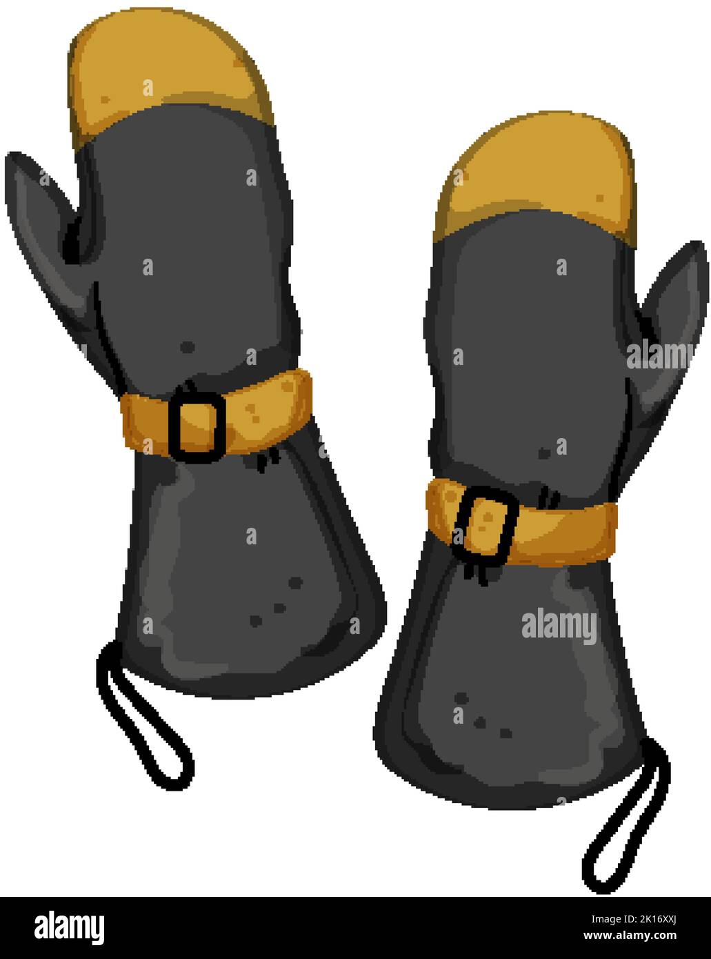 clothing mittens gloves winter cartoon vector illustration Stock Vector ...