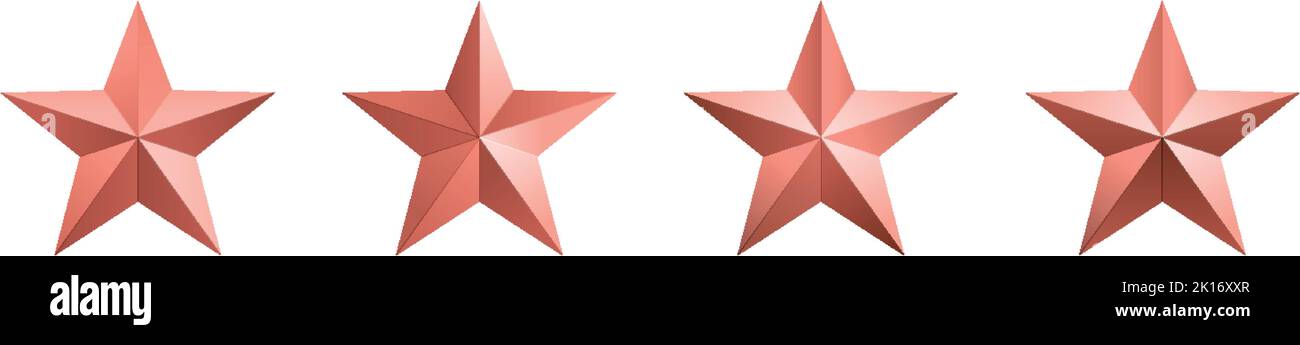 3D Metal Stars Set illustration Stock Vector Image & Art - Alamy