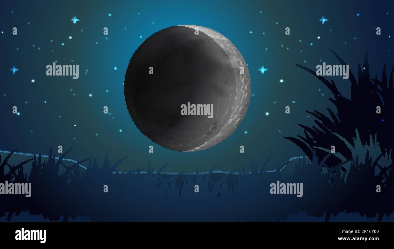 Thumbnail design with super moon night illustration Stock Vector Image ...