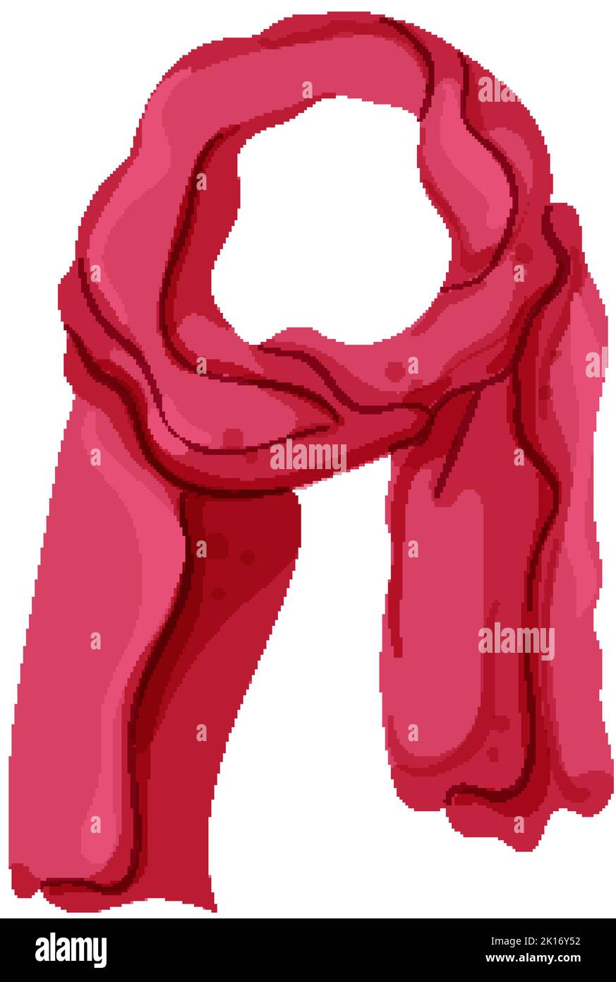 happy scarf women cartoon vector illustration Stock Vector Image & Art ...