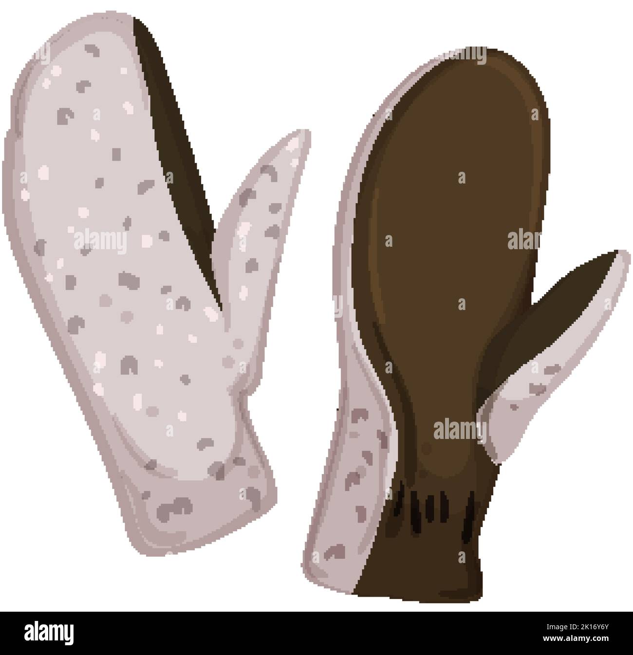 clothes mittens gloves winter cartoon vector illustration Stock Vector ...