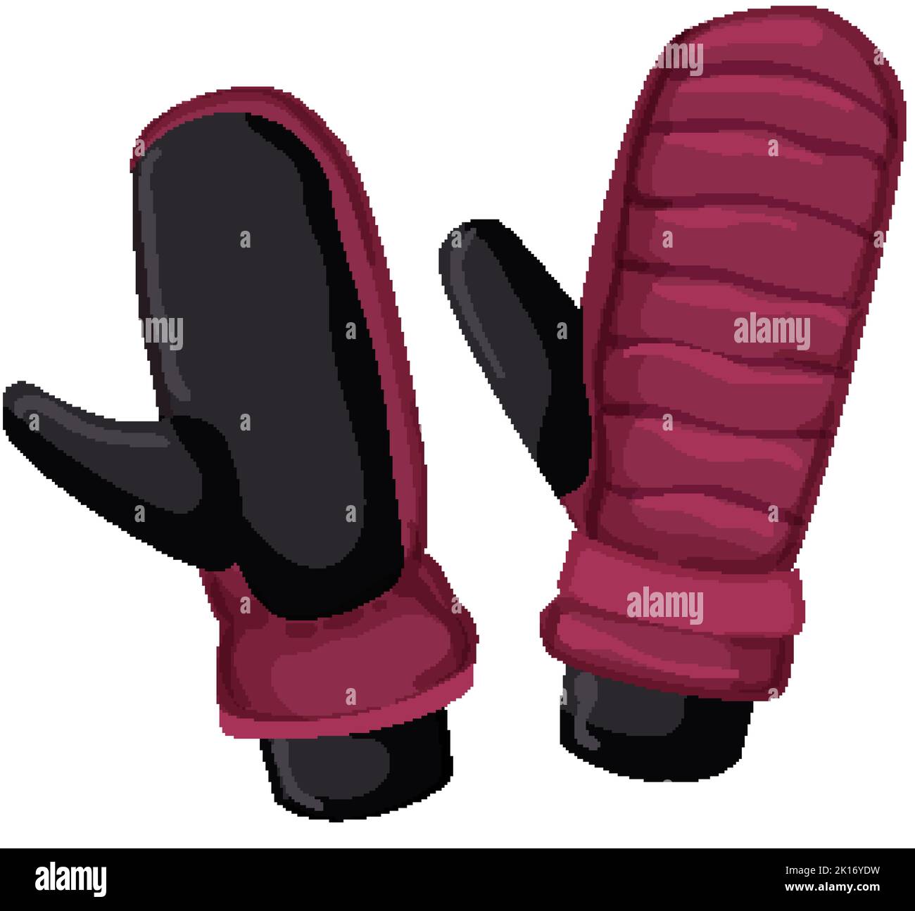 warm mittens gloves winter cartoon vector illustration Stock Vector ...