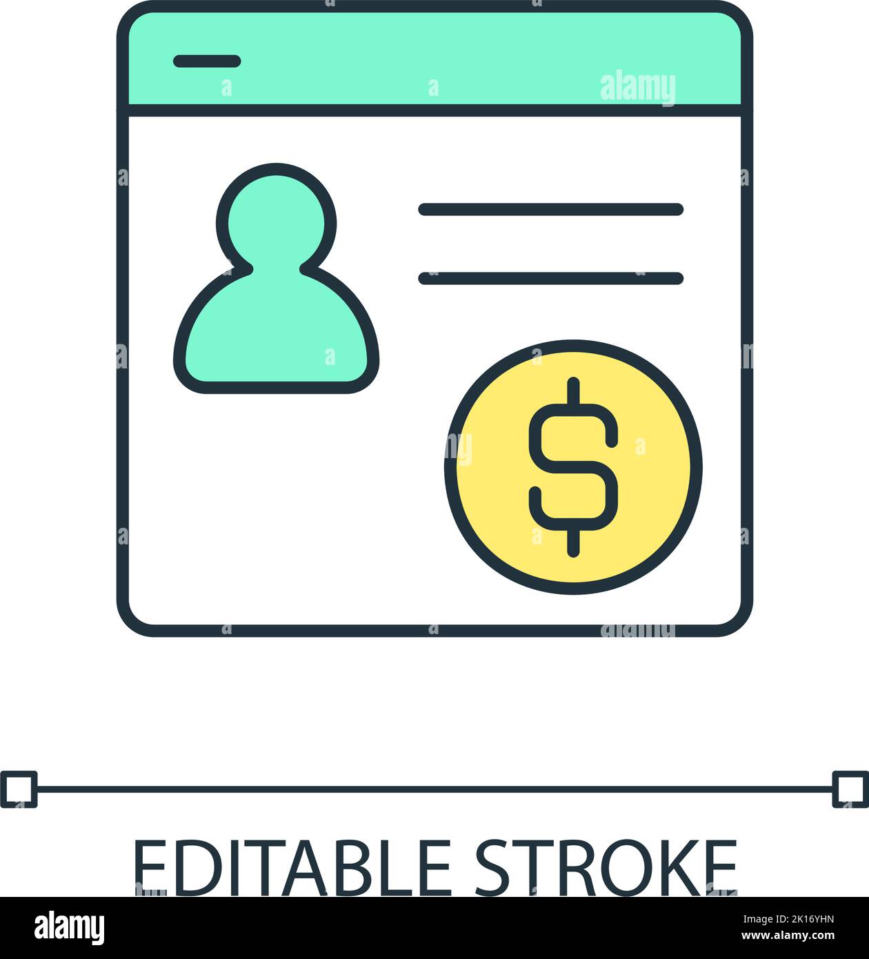 Bank account identification RGB color icon Stock Vector Image & Art - Alamy