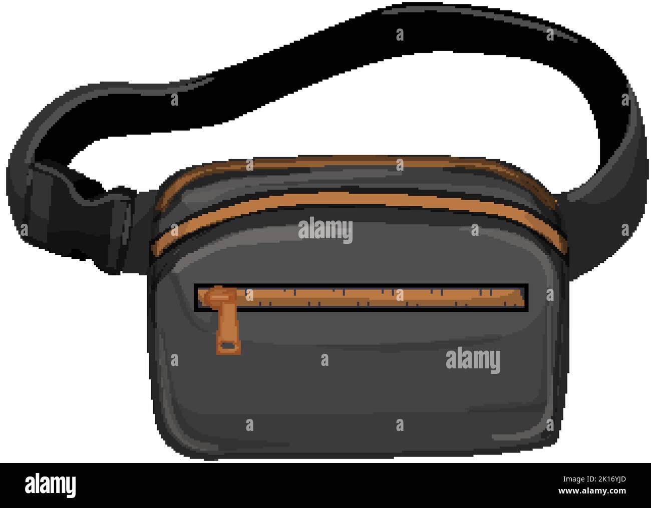 zipper waist bag cartoon vector illustration Stock Vector Image & Art ...