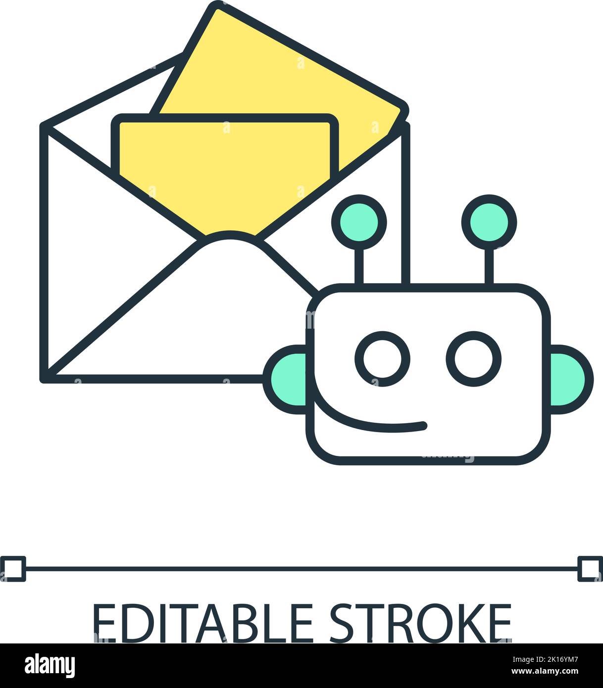 Chatbot notifications RGB color icon Stock Vector Image & Art - Alamy