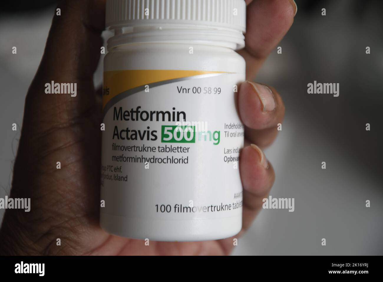Kastrup/Copenahgen /Denmark/16 Septemeber2022/ Metformin actavis 500 mg ...
