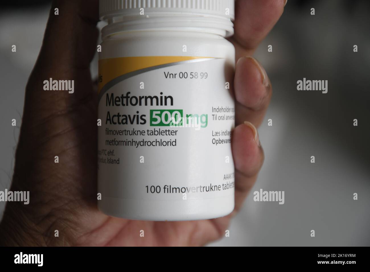 Kastrup/Copenahgen /Denmark/16 Septemeber2022/ Metformin actavis 500 mg ...