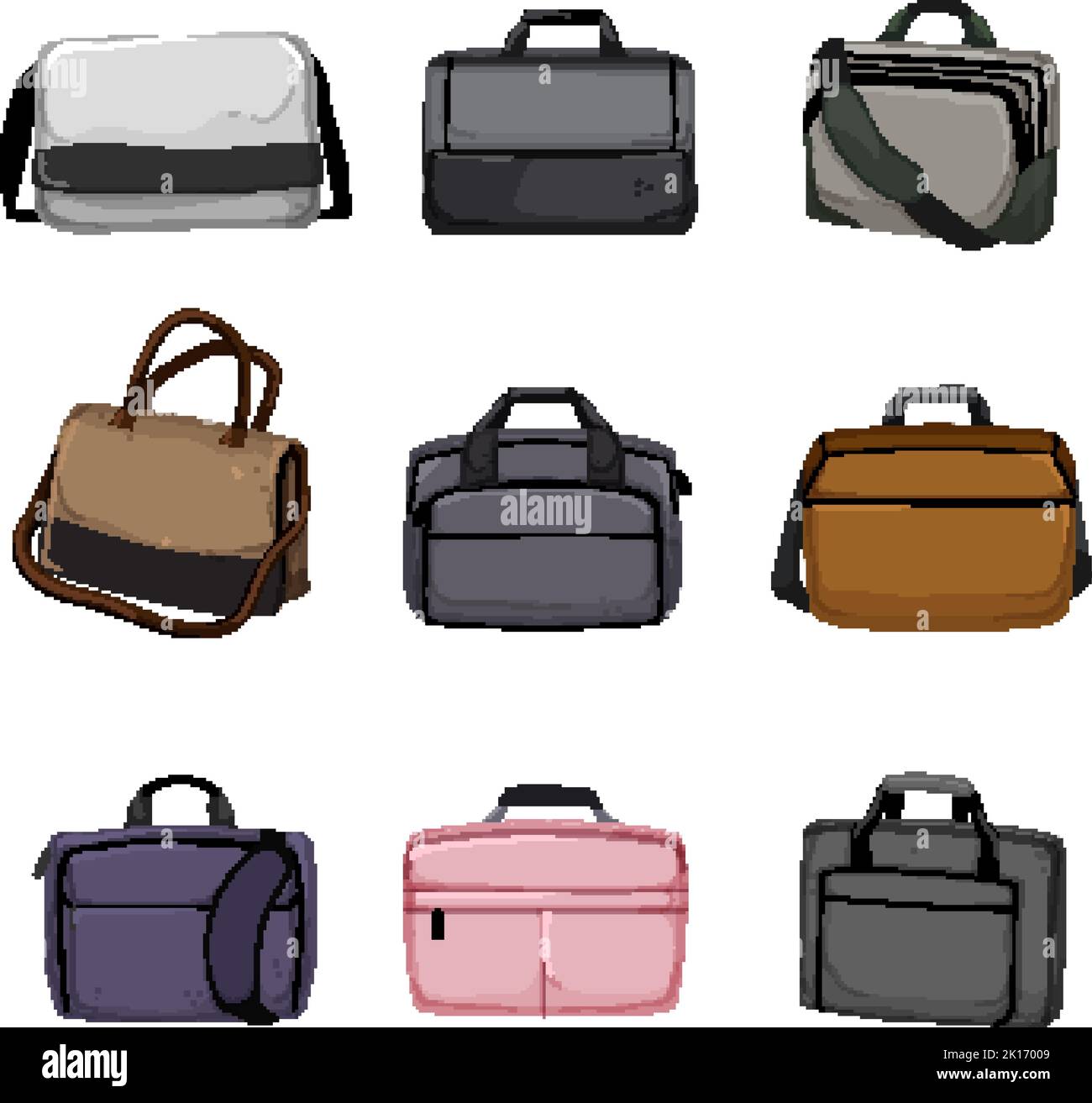 laptop bag set cartoon vector illustration Stock Vector Image & Art - Alamy