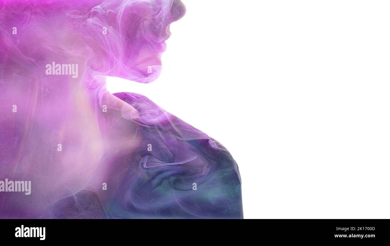 Art portrait. Aesthetic cosmetology. Ethereal energy. Soul chakra ...