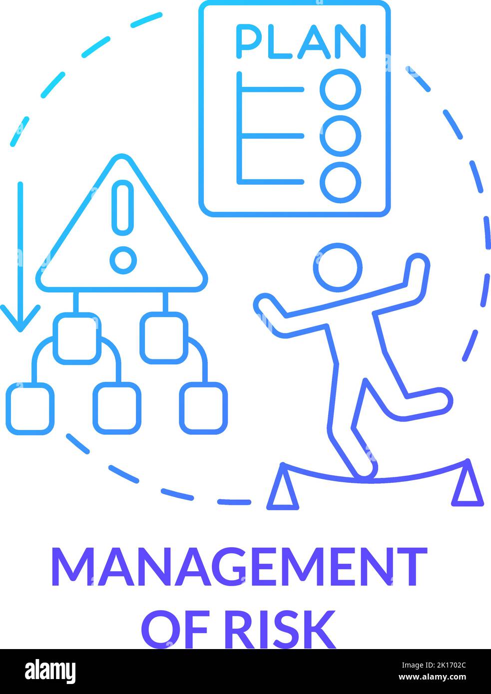 Management of risk blue gradient concept icon Stock Vector Image & Art ...