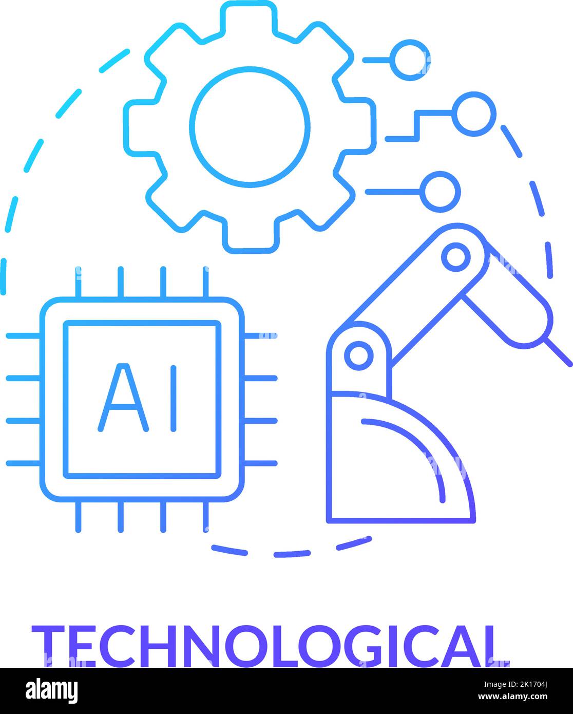 Technological blue gradient concept icon Stock Vector Image & Art - Alamy