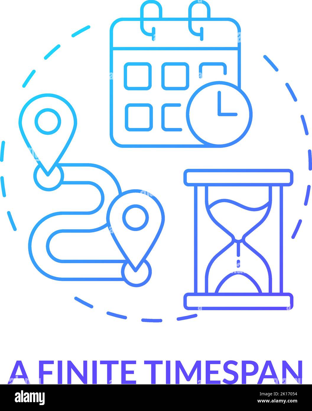 Finite timespan blue gradient concept icon Stock Vector Image & Art - Alamy