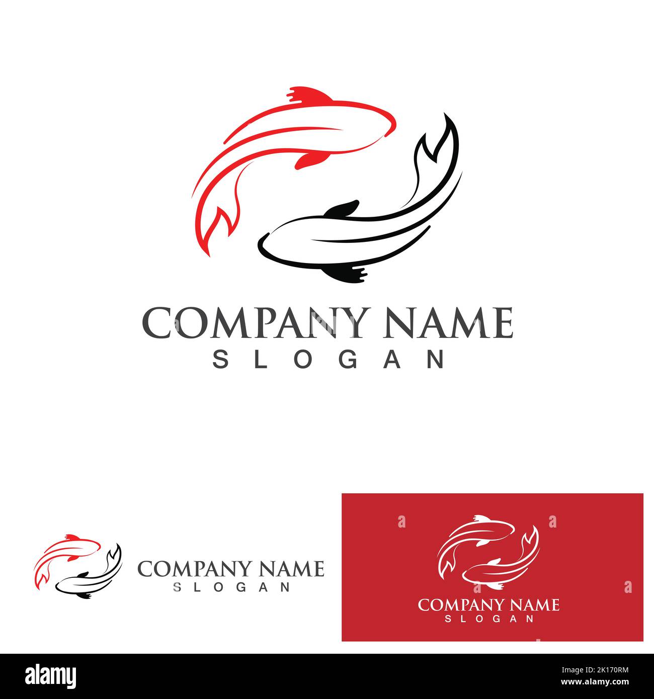 Fish abstract icon design logo template,Creative vector symbol of ...