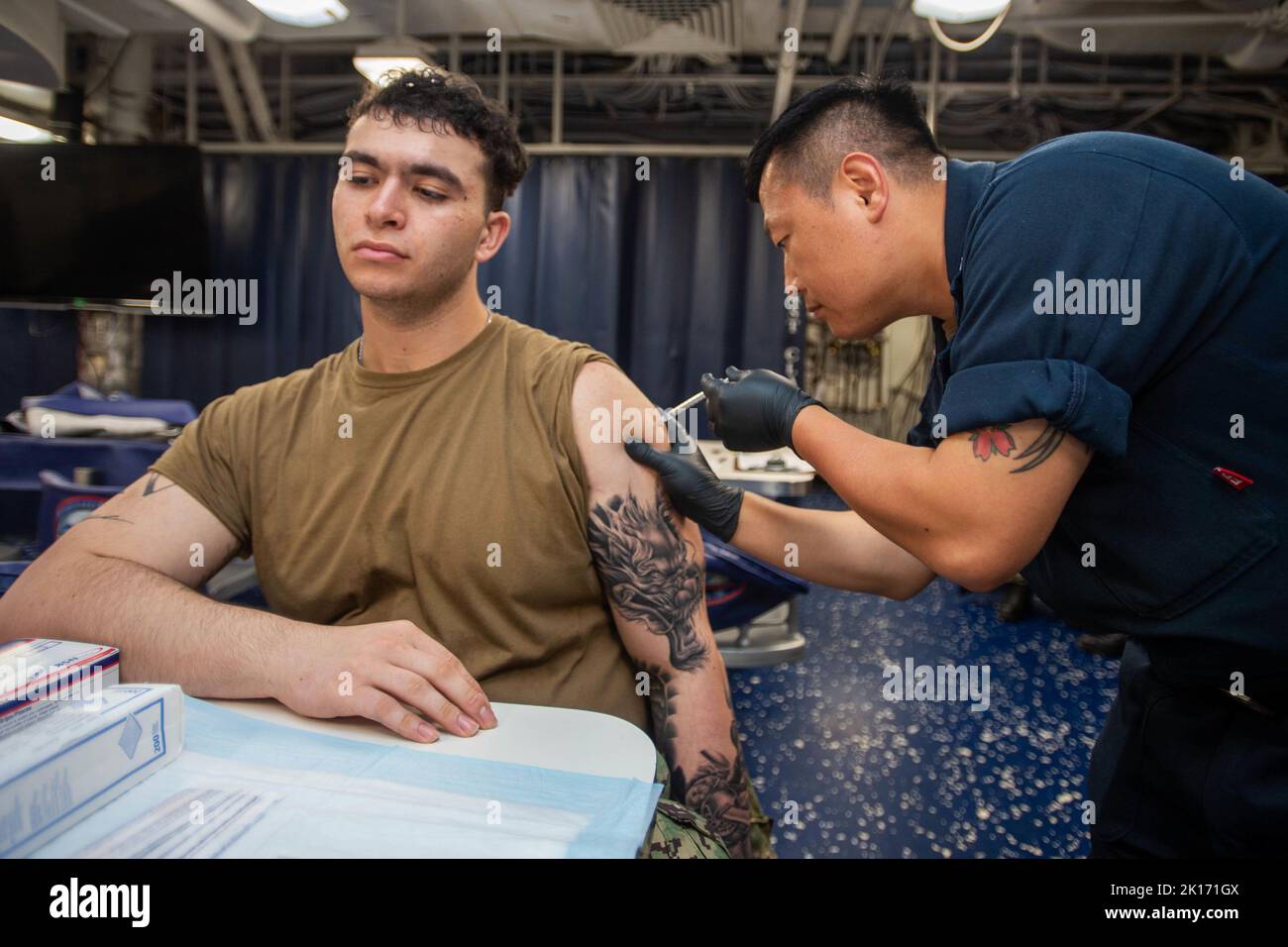 Japan. 9th Sep, 2022. Hospital Corpsman 2nd Class Mark Forrey, from ...