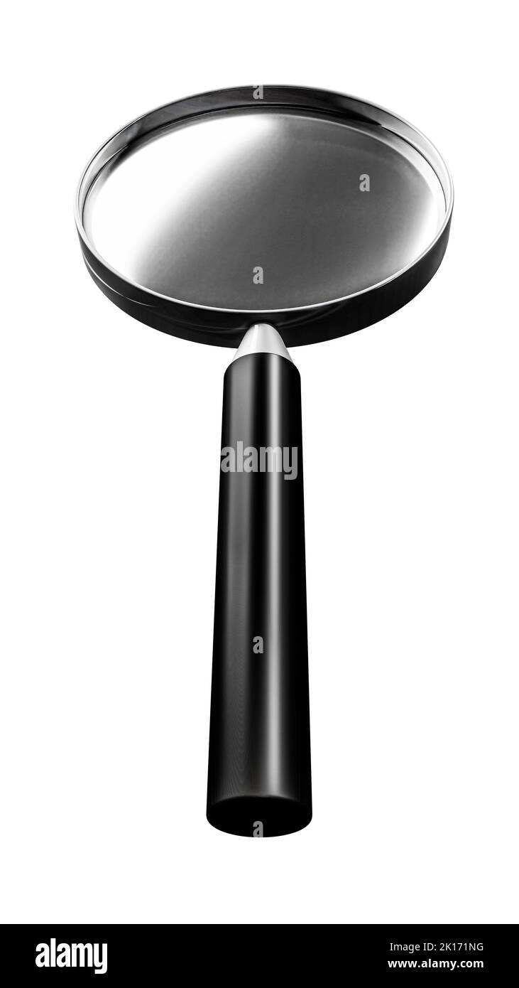 magnifier isolated on white background 3d illustration Stock Photo - Alamy