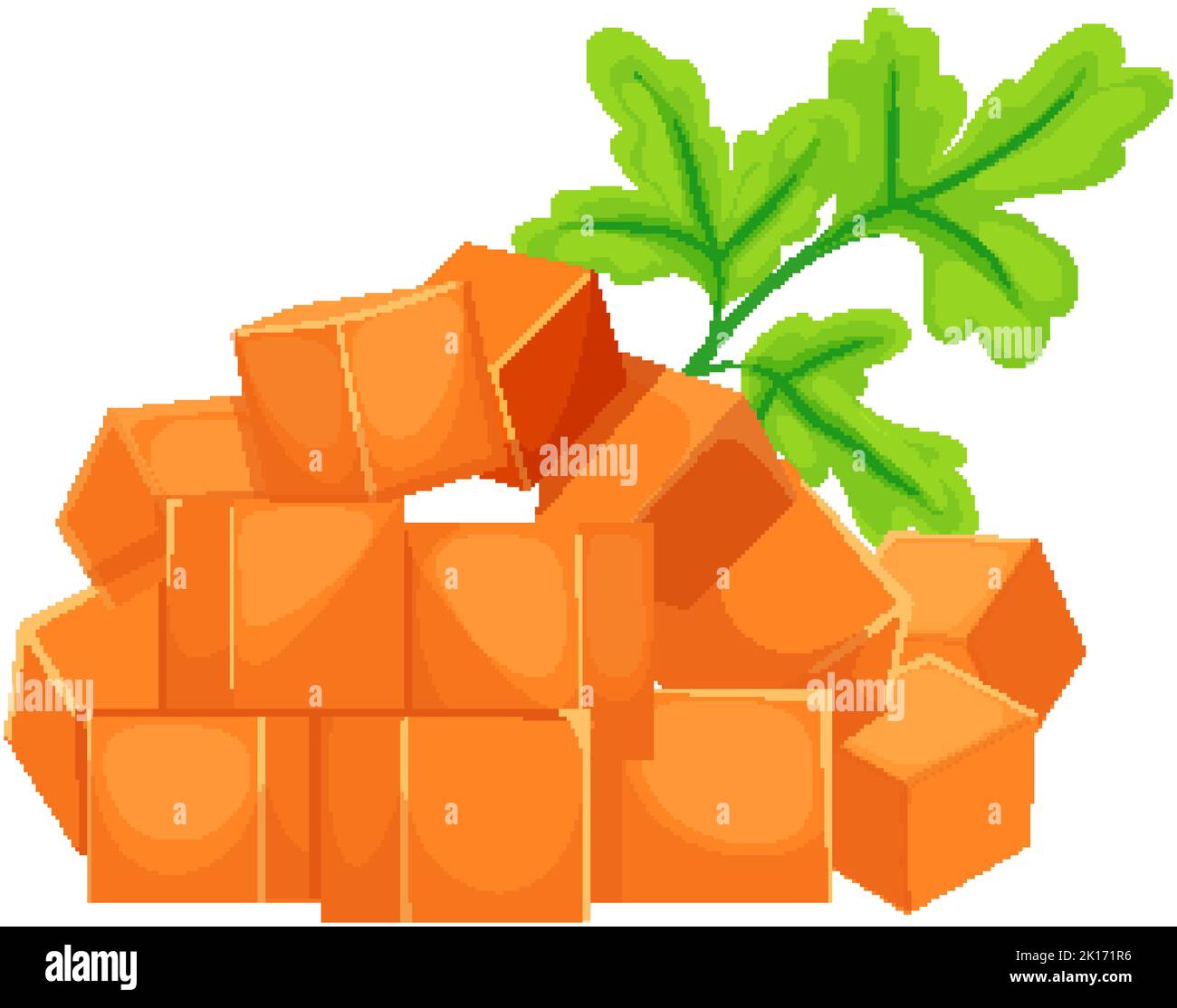 carrot orange cut cartoon vector illustration Stock Vector Image & Art ...