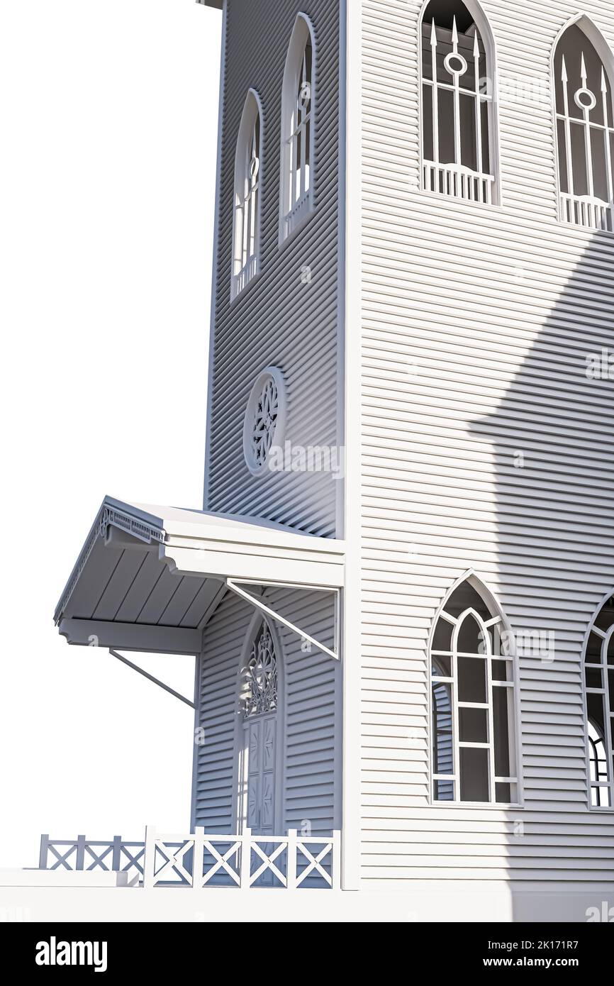 presbyterian church isolated on white background 3d illustration Stock ...