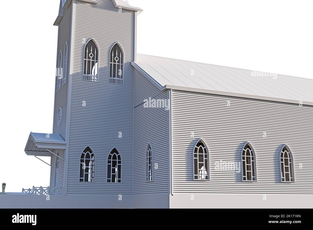 presbyterian church isolated on white background 3d illustration Stock ...